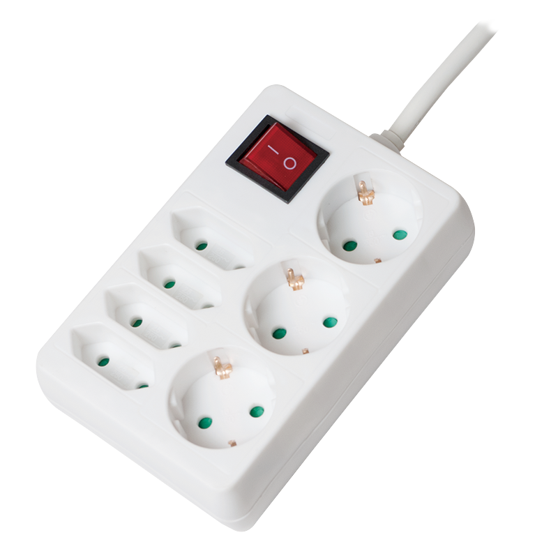 Socket outlet 7-way, 5m - Kabler - INphone.dk