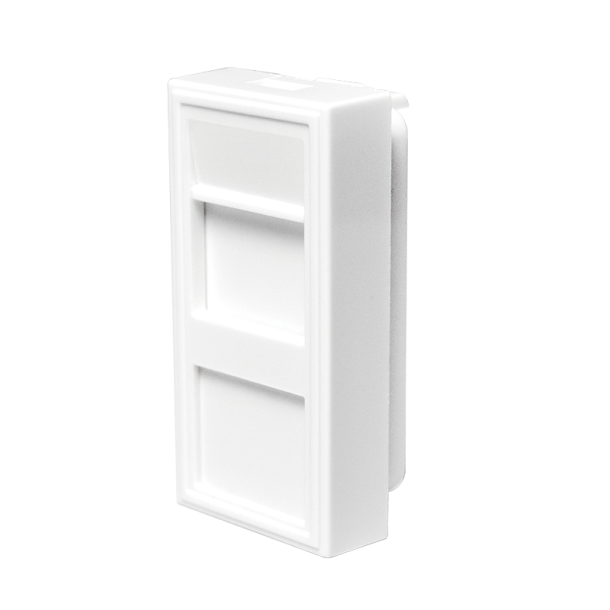Face plate modular insert 22.5 x 45 mm, white - TILBEHØR - INphone.dk