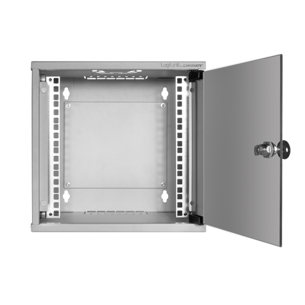 Network cabinet / wall rack 10 inch, 6U, assembled, grey - TILBEHØR ...