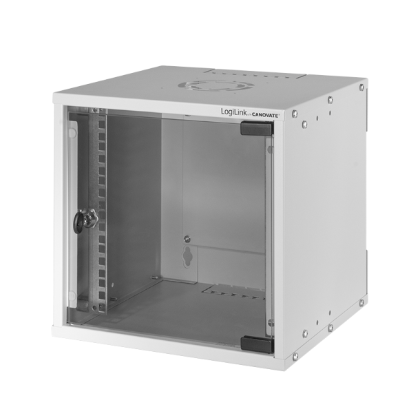 Network cabinet / wall rack 10 inch, 6U, assembled, grey - TILBEHØR ...